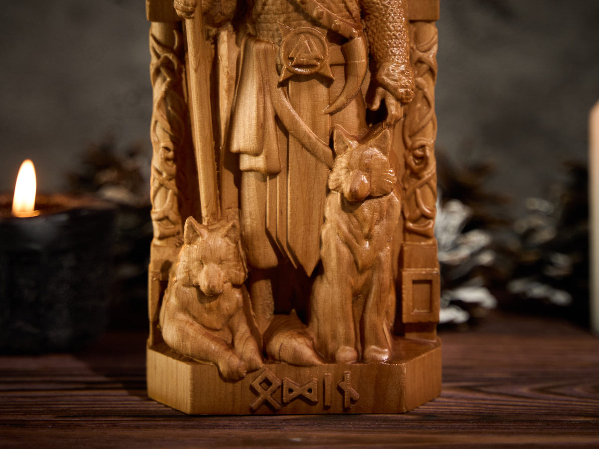 Odin Norse god figure, Wotan statue, Odin statue, Allfather statue, pa ...