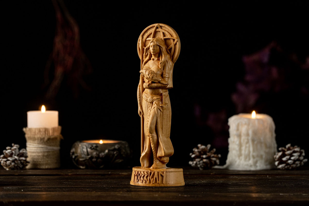 Morrigan Celtic Goddess statue – Medieval Godsends: Viking Axes ...