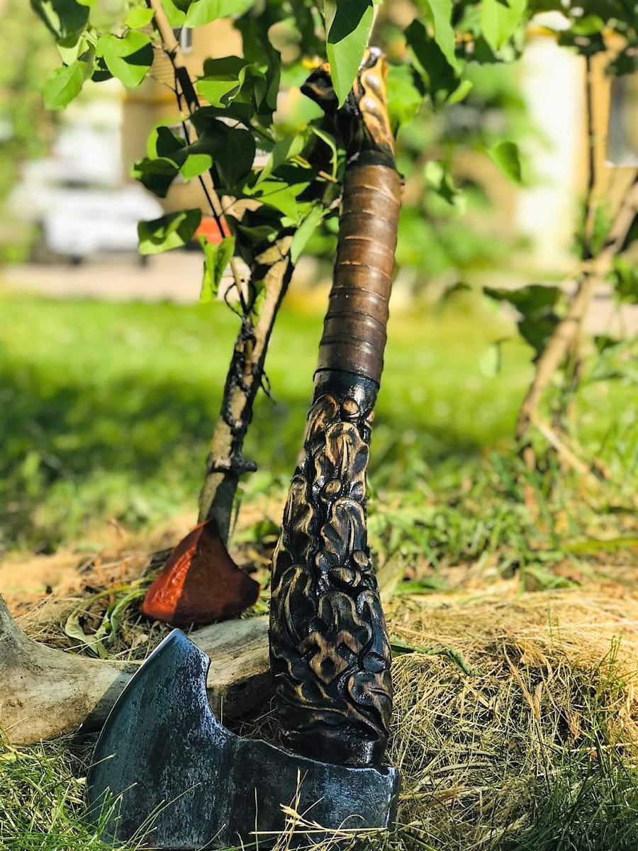 Runes Norse Viking Axe with Runes Carvings – Medieval Godsends: Viking ...